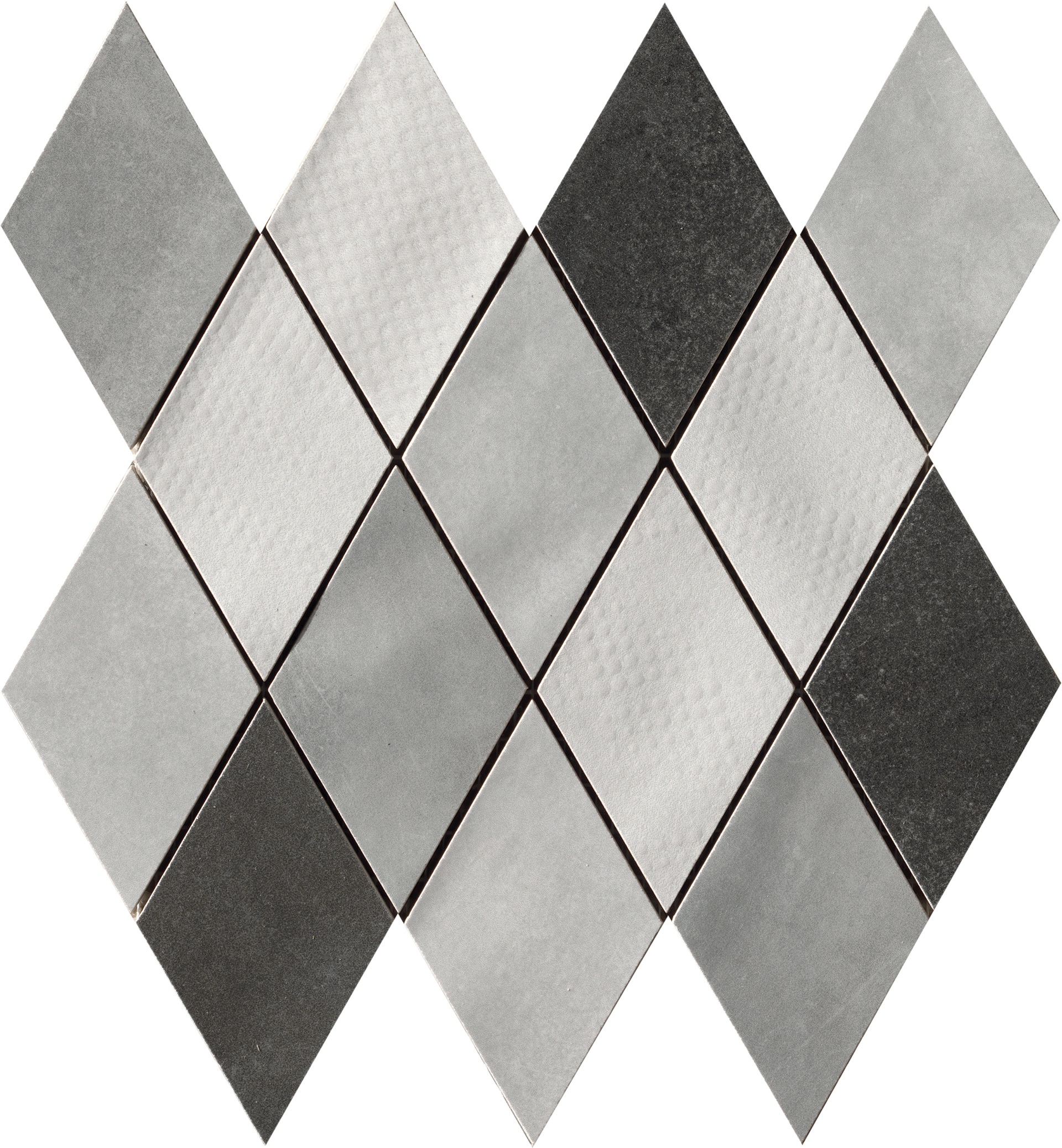 Mosaico Rombo Mix Grey - porcelain tile Materia Prima collection by CIR ...
