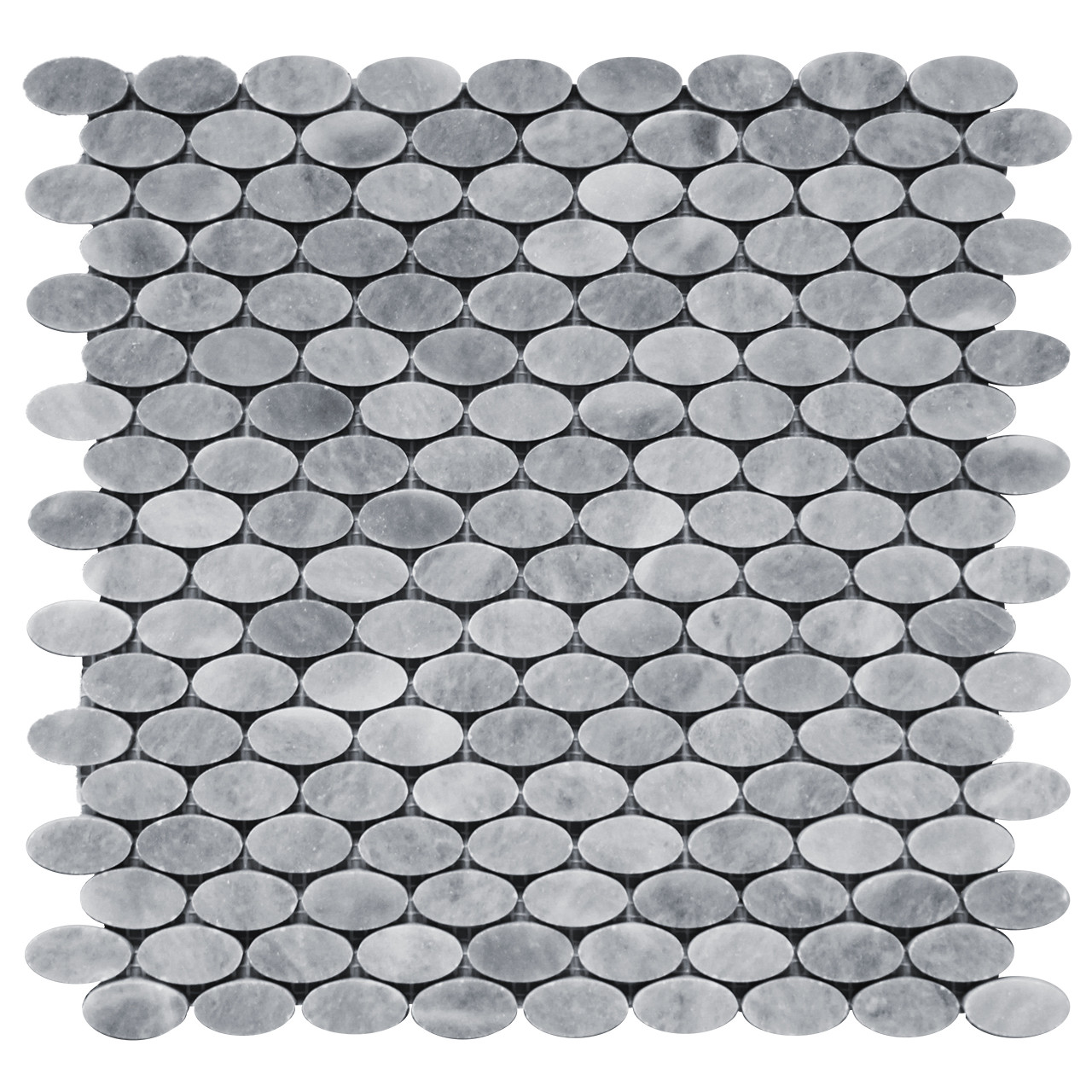 Where to buy Bardiglio Gray Marble Oval Ellipse Mosaic Tile, Marble ...