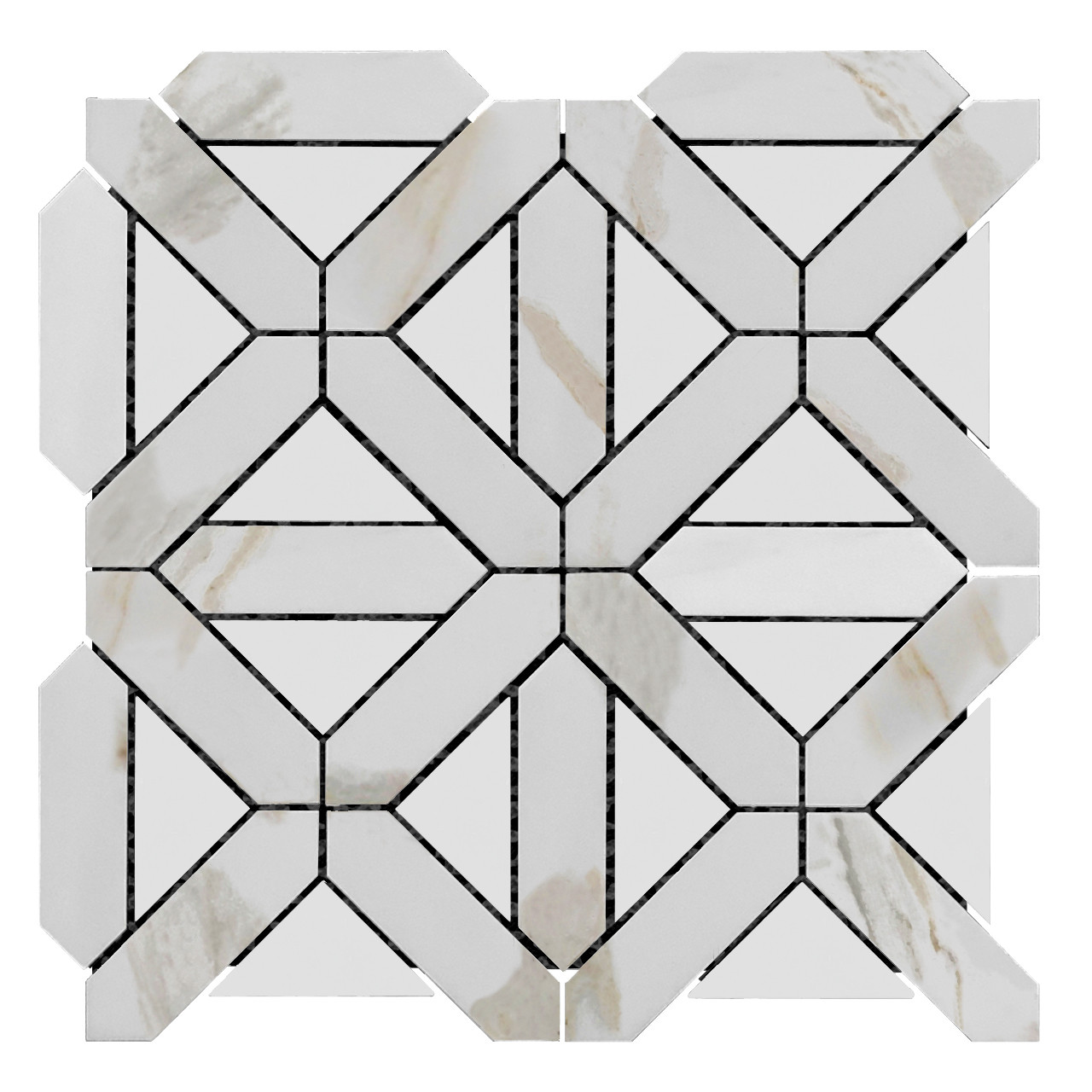 Where to buy Marble with Bianco Dolomiti Triangles Geometrica Mosaic ...