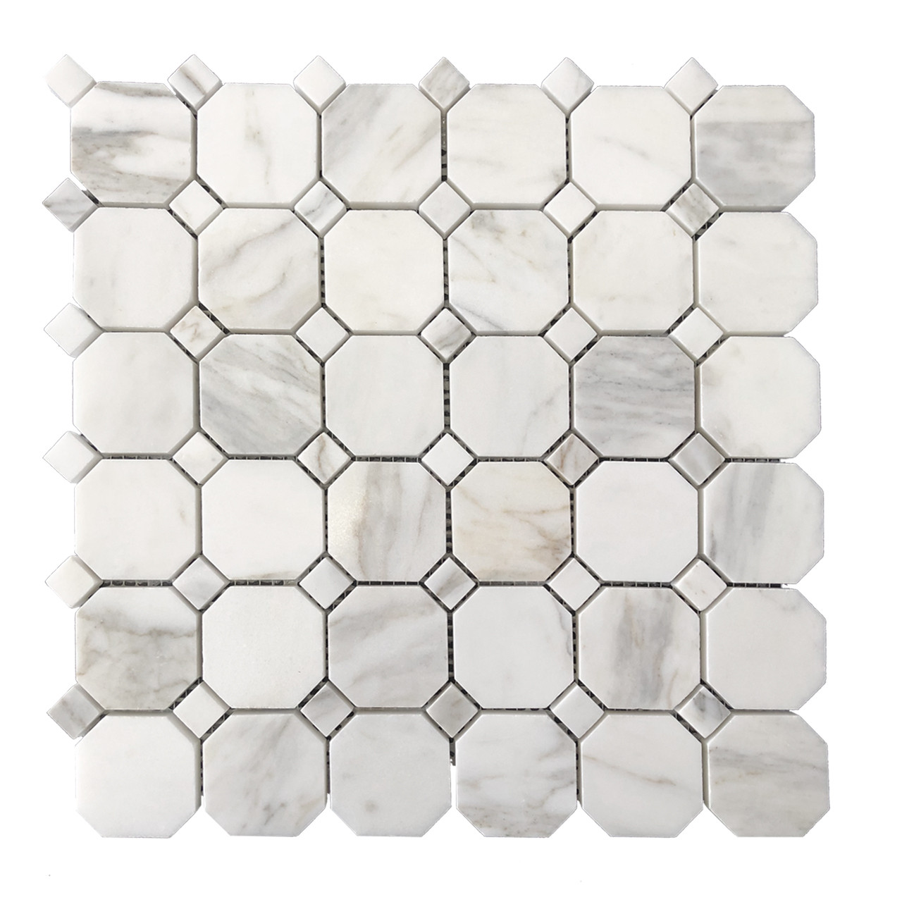 Calacatta Gold Marble Octagon Mosaic Tile - marble stone Calacatta Gold ...