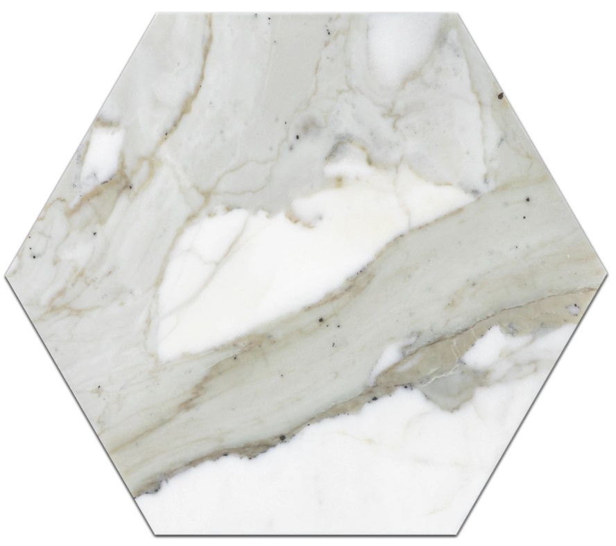 Calacatta 10 1/2" Hexagon - marble tile Calacatta collection by Elon ...
