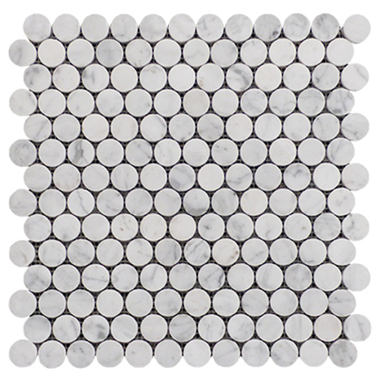 Where to buy Carrara Marble Italian White Bianco Carrera Penny Rounds ...
