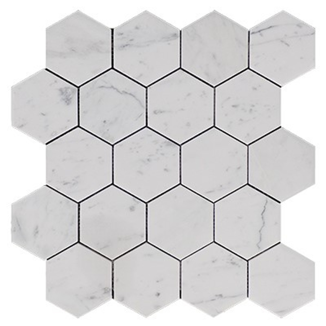 Where to buy Carrara Marble Italian White Bianco Carrera 3" Hexagon ...