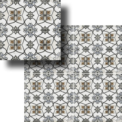 Decoro 7 - porcelain tile Mariner Vintage Deco collection by Tileshop ...