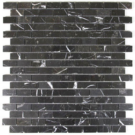 Where to buy Nero Marquina Black Marble Mini Brick Mosaic Tile, Marble tile by Carrara Italia.