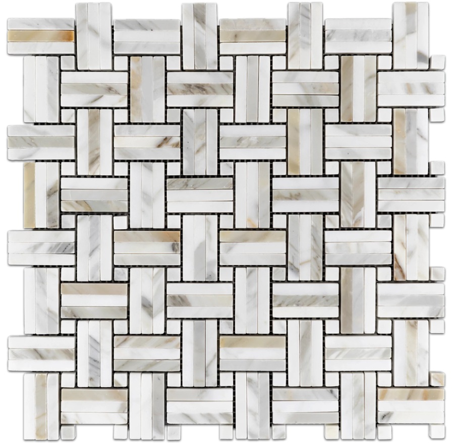 Where to buy Calacatta Gold Tri-Weave With 3/8" Calacatta Gold Dot ...