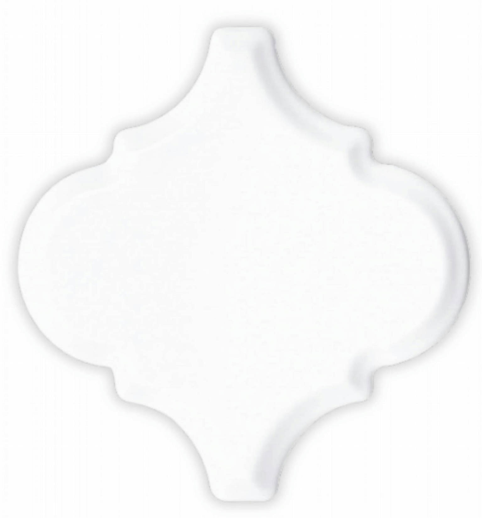 Snow Cap Beveled Arabesque - ceramic tile Studio collection by Adex USA ...