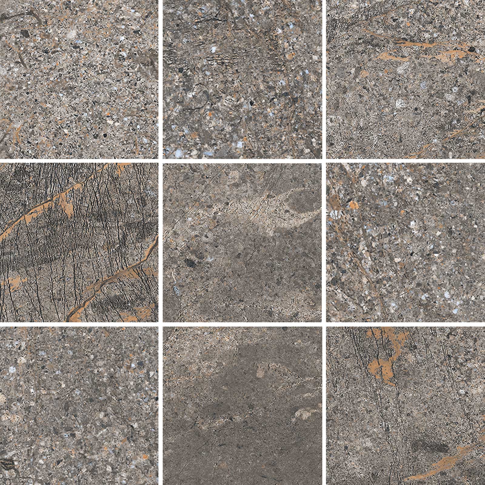 Mosaico Mainstone Gray (10x10) - porcelain tile MAINSTONE collection by ...