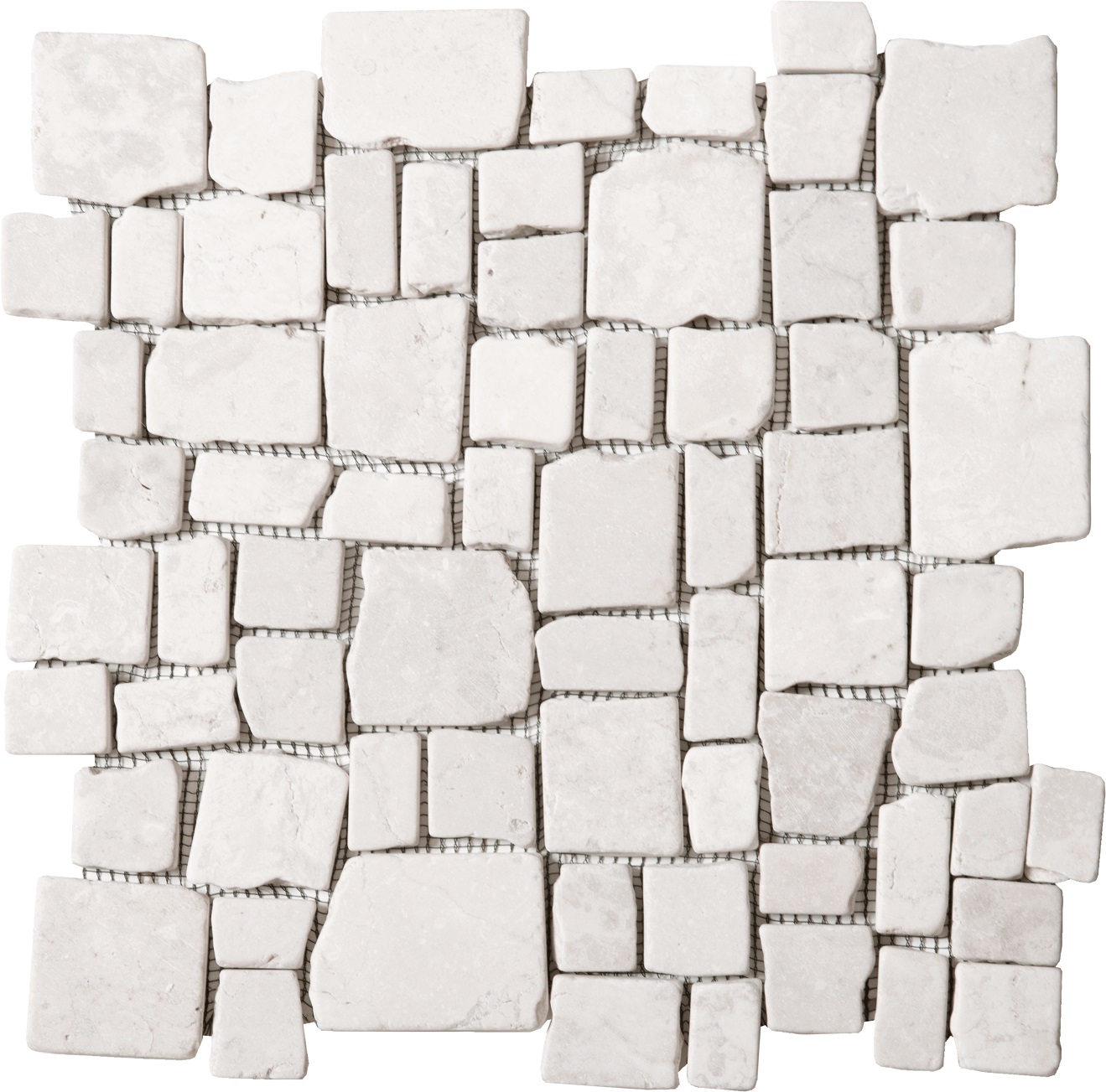 White Cubic Marble Opus Mosaic Interlocking - marble tile Mosaic Series ...