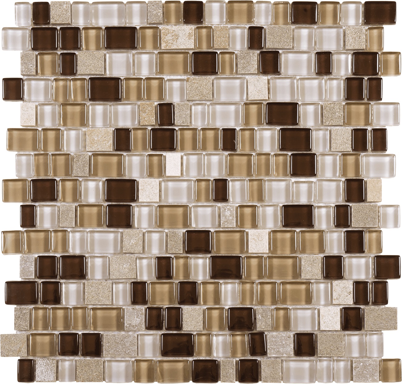 Where to buy Beige Glass & Quartzite Multi Sizes Mosaic Interlocking ...