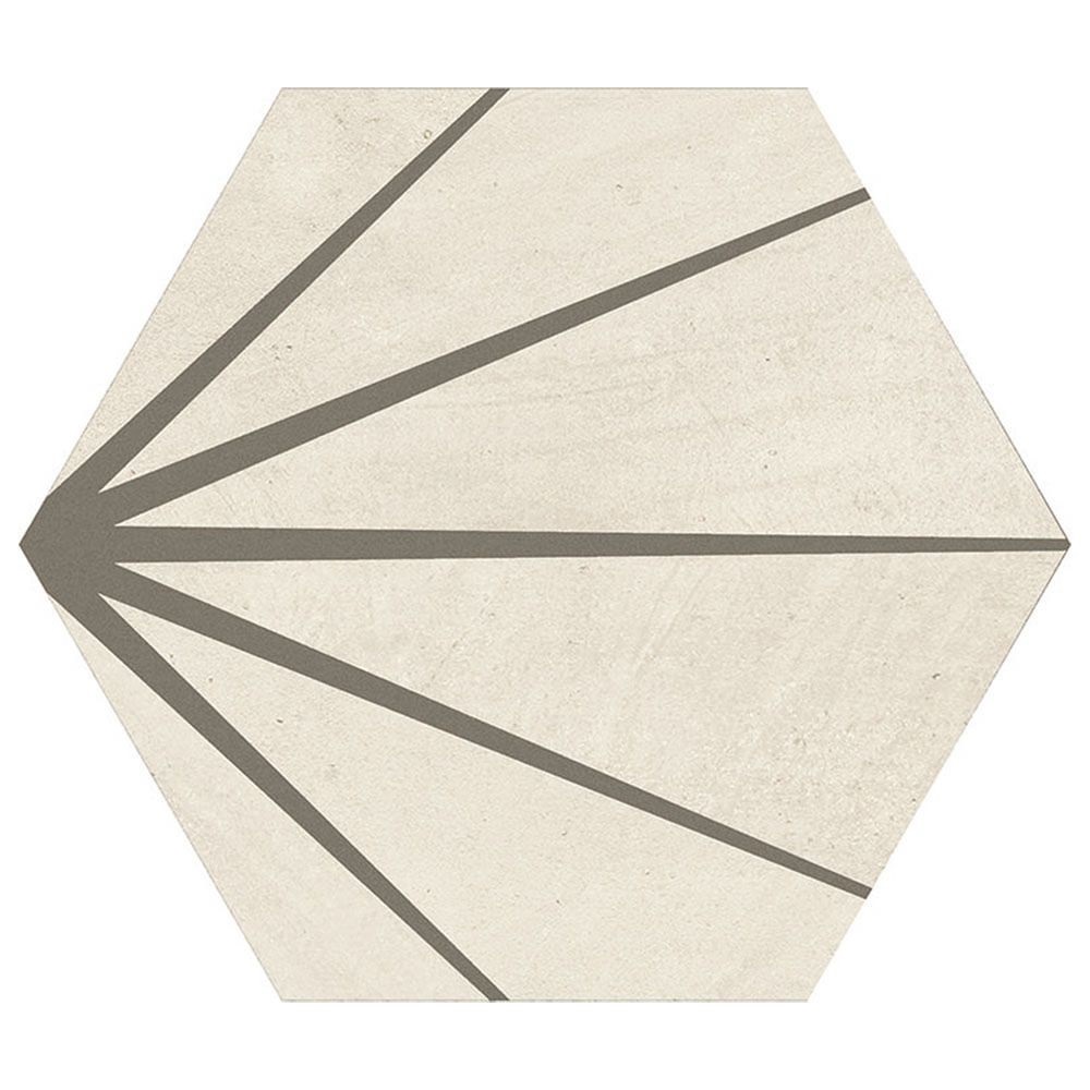 Hexagon Bone Starburst Matte - porcelain tile Boho collection by Nemo ...