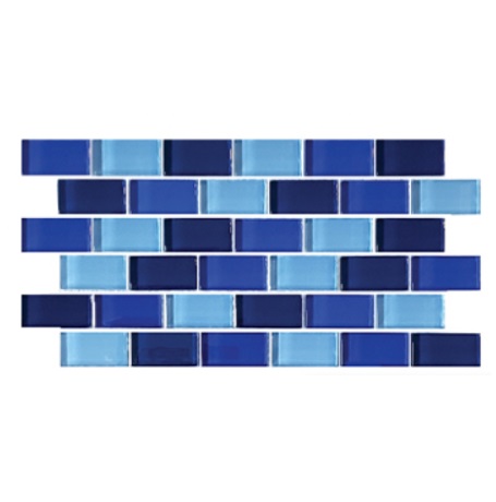 Deep Blue 1x2 - glass tile Liscia Glass collection by United Pool Tile ...
