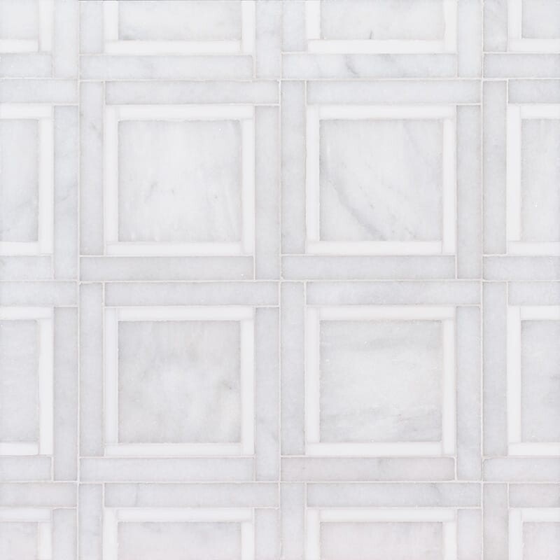 Snow White, Avalon Multi Finish Cambridge Marble Mosaic - marble stone ...