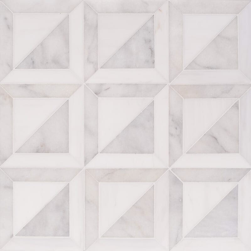 Snow White, Avalon Multi Finish York Marble Mosaic - marble stone ...