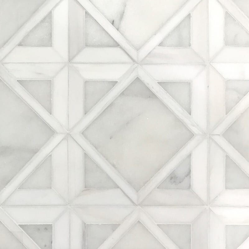 Snow White, Avalon Multi Finish Kent Marble Mosaic - marble stone ...