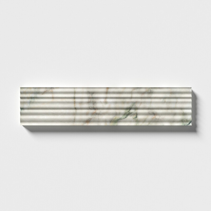 Calacatta Green Honed Thin Fluted Marble Tile - marble tile Calacatta ...