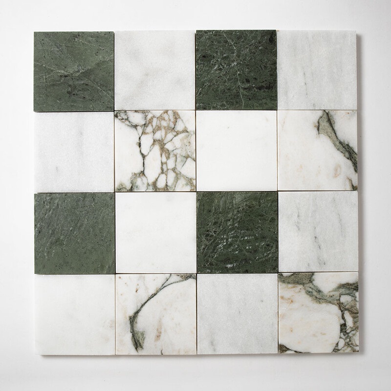 Calacatta Green, Verde Tia, Glacier Honed 4x4 Marble Mosaic - marble ...