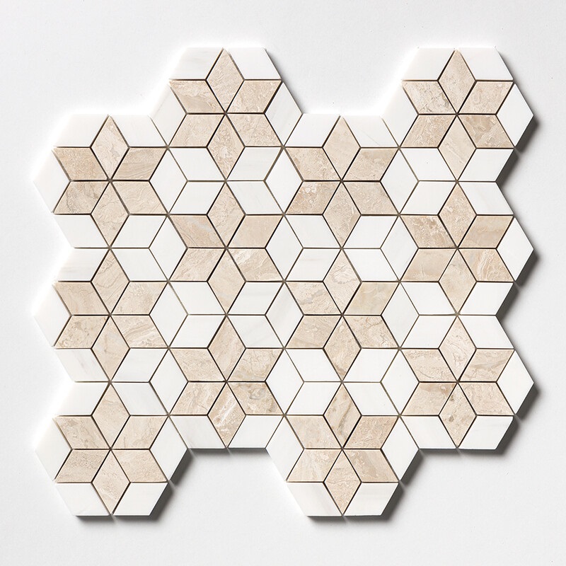 Diana Royal, Snow White Multi Finish Stars Marble Mosaic - marble stone ...