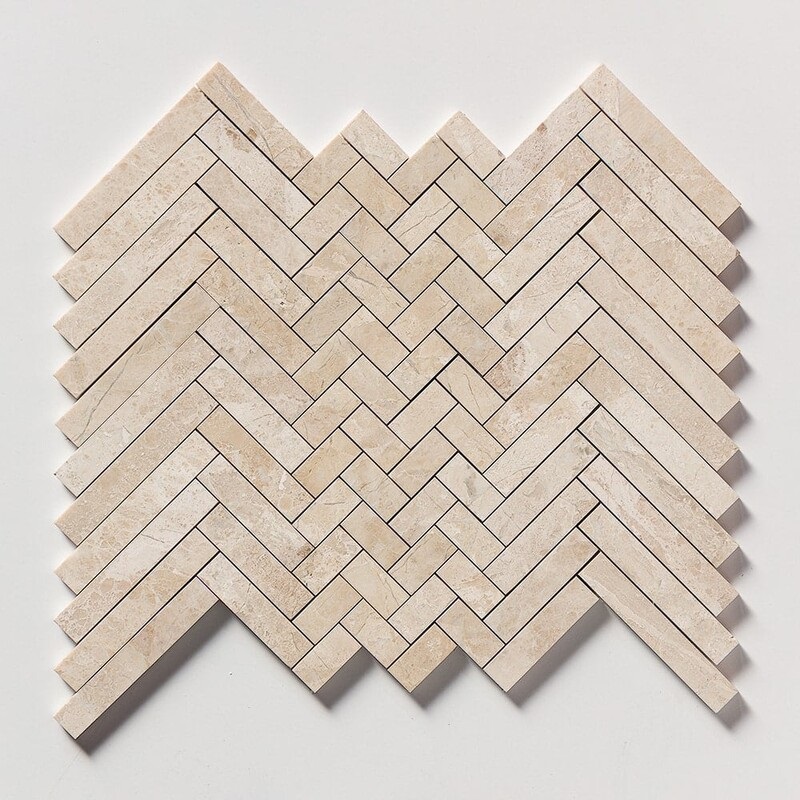 Diana Royal Honed Mixed Herringbone Marble Mosaic - marble stone Diana ...