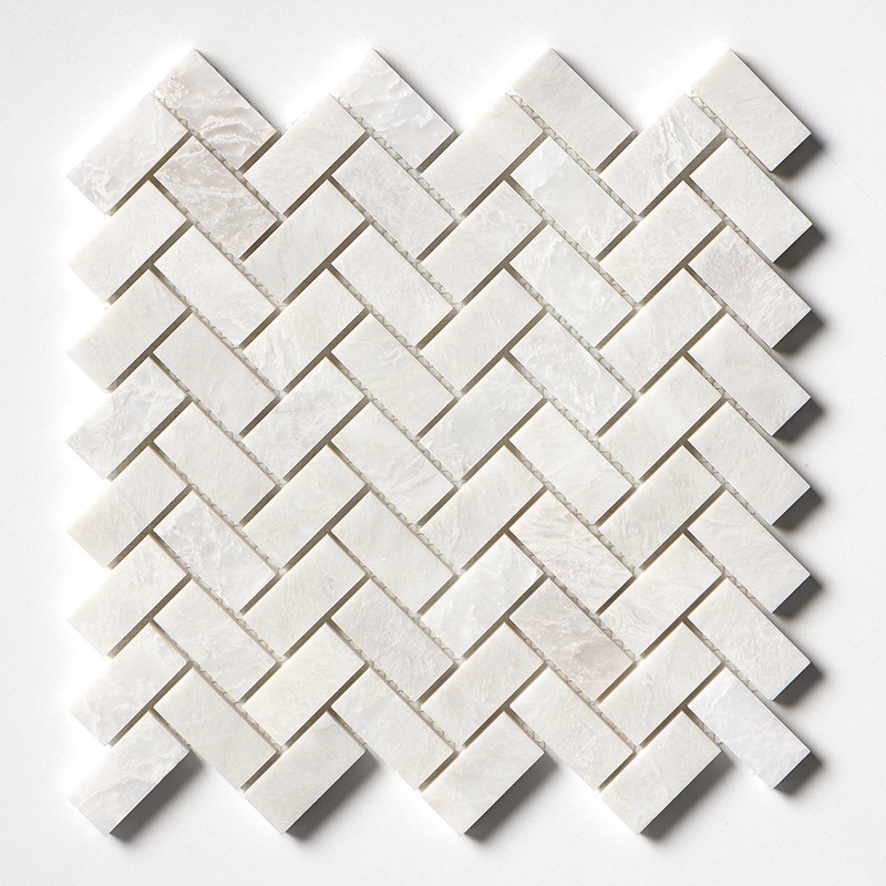 Iceberg Honed Herringbone 1x2 Marble Mosaic - marble stone Iceberg ...