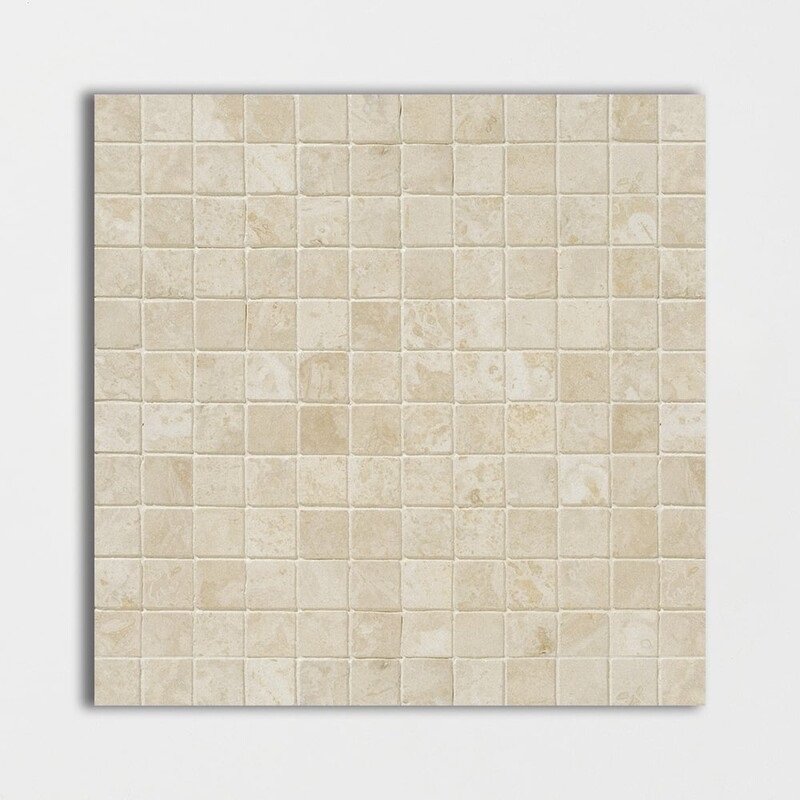 Ivory Honed 1x1 Travertine Mosaic - travertine tile Ivory Travertine ...