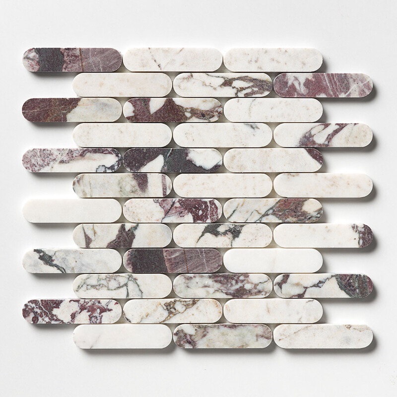 Calacatta Viola Honed Pill Marble Mosaic - marble stone Pill Mosaic ...