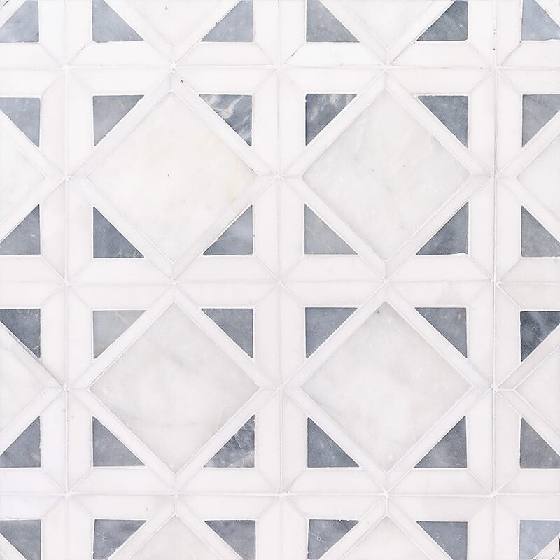 Snow White, Allure, Glacier Multi Finish Kent Marble Mosaic - marble ...