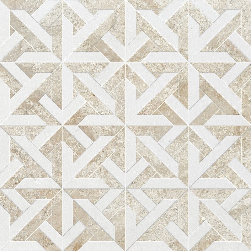 Marmara Aspen White, Diana Royal Honed Marble Waterjet Decos - marble ...