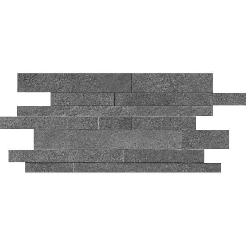 Gray Flow Matte Muretto Stone Look Porcelain Mosaic - porcelain tile ...