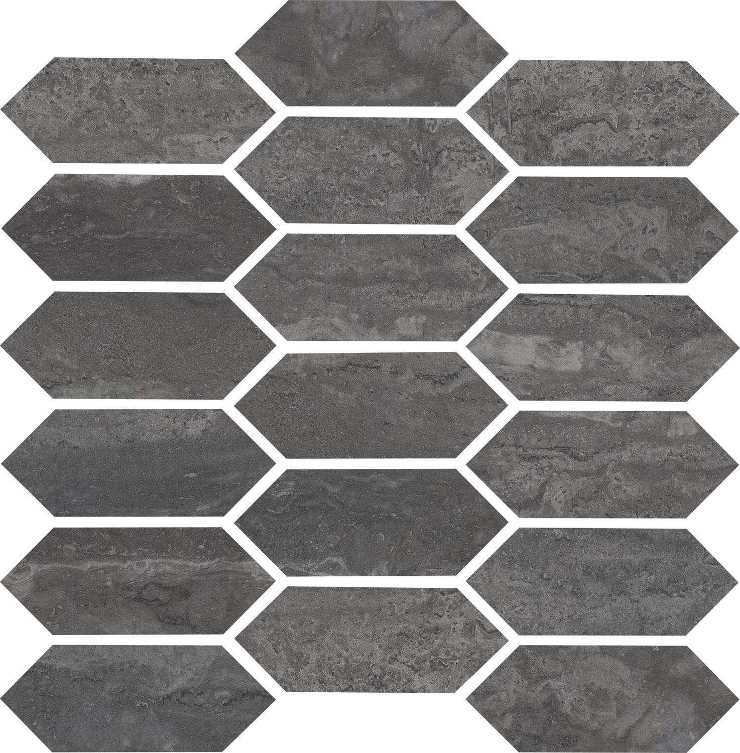Mos Picket Tivoli Charcoal - porcelain (Polished, Bathroom, Kitchen ...