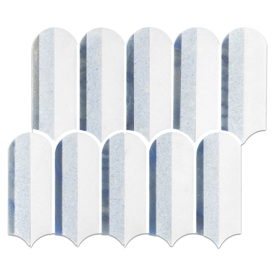 Where to buy Azul Macauba, Blue Celeste & White Thassos Tri-Blend Wave ...