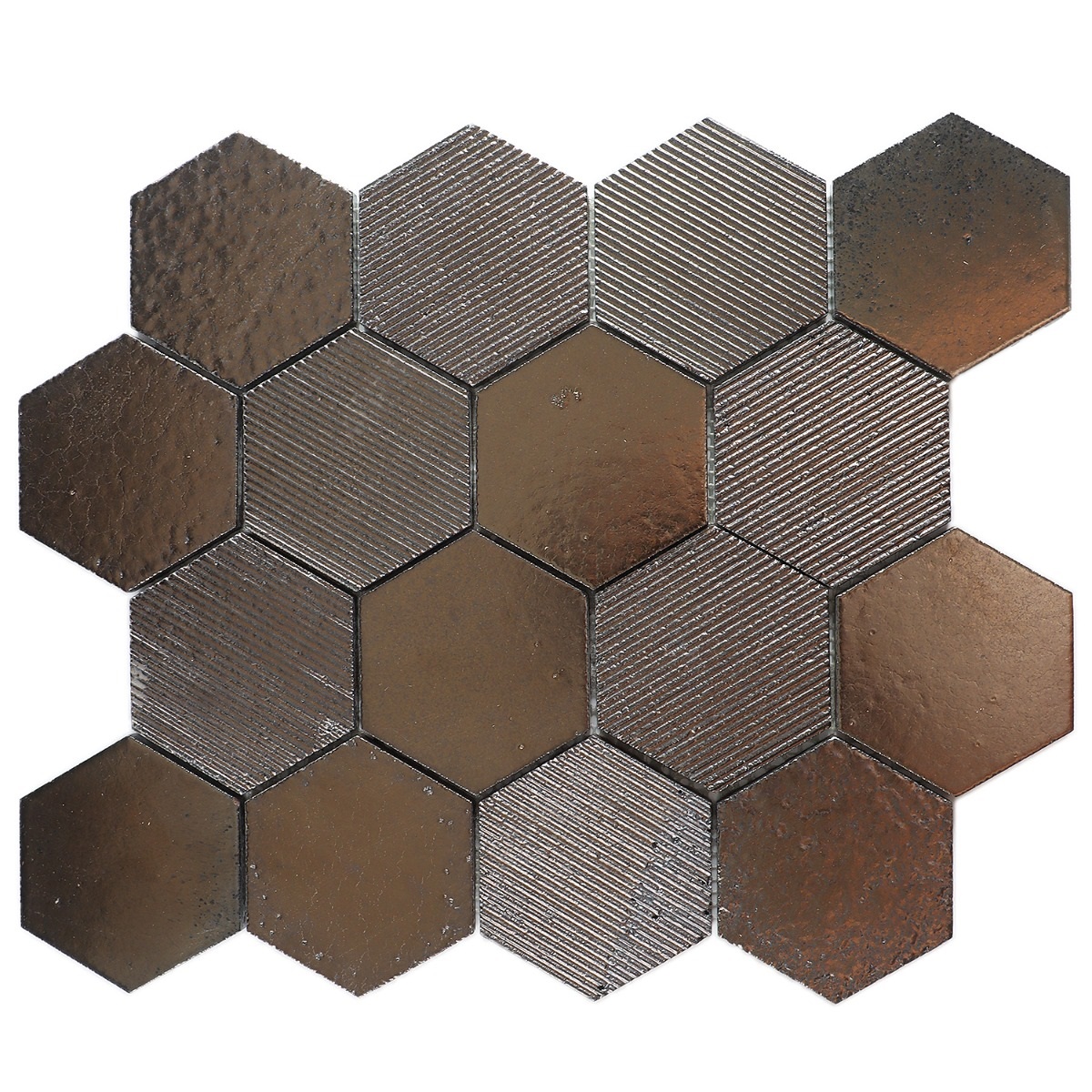 Where to buy Art Lava Hexagon Mixed Bronze 3" Polished Lava Stone ...