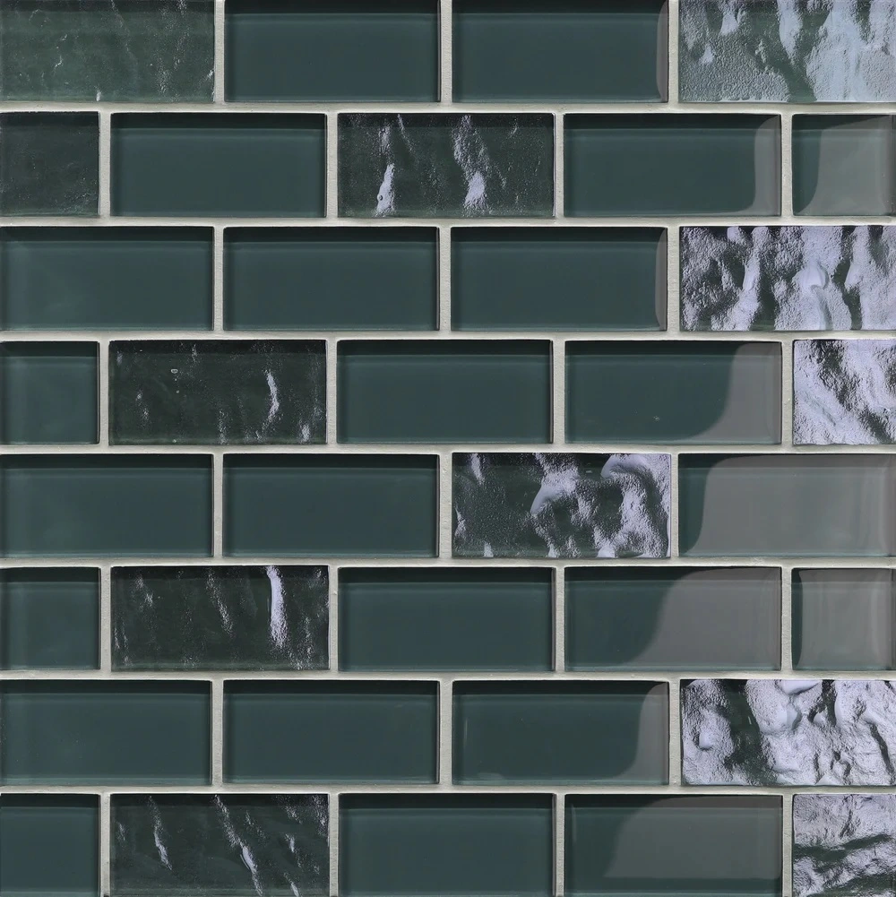 PASTORAL MIXED 1 ½ x 3" BRICK - glass tile REFLECTIONS collection by ...