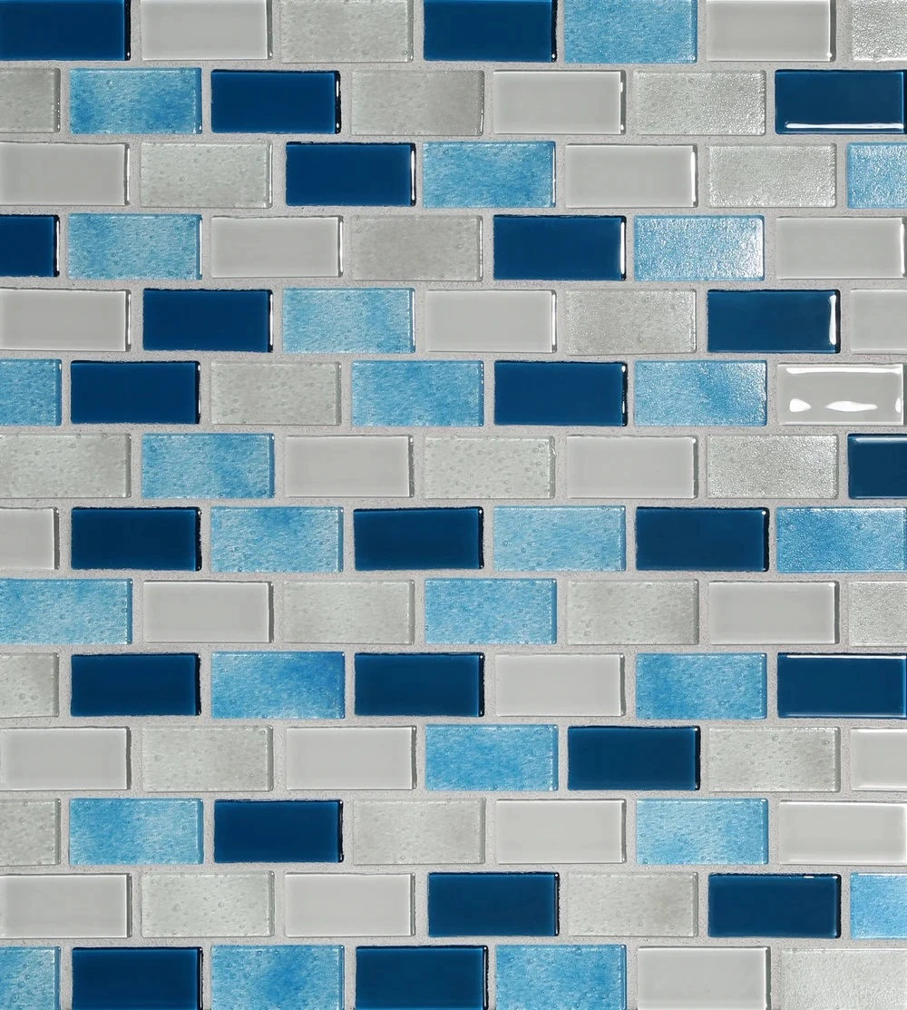 BIG SKY ¾ x 1 ⅝" BRICK - glass tile TIDES collection by Murrine Mosaics ...