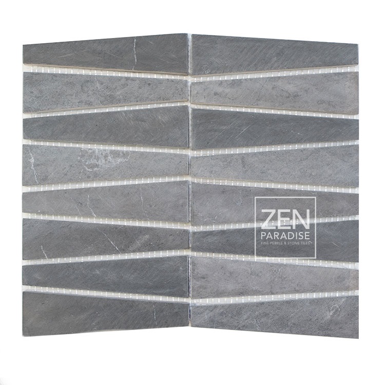 Zen Paradise ZPTP-002 Trapezoid Mosaic Dark Grey - stone tile Trapezoid ...