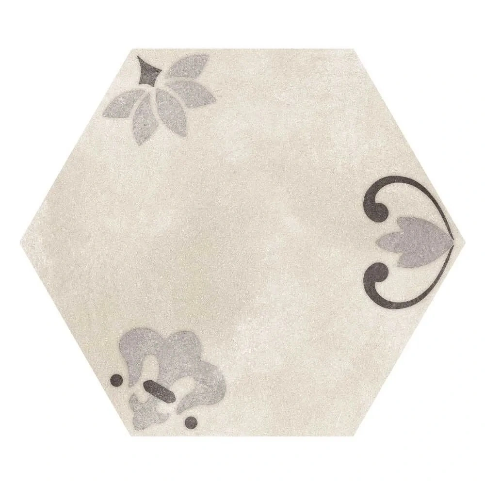 Beige Lily 8″ Hex Matte - porcelain tile Café collection by Cancos Tile ...
