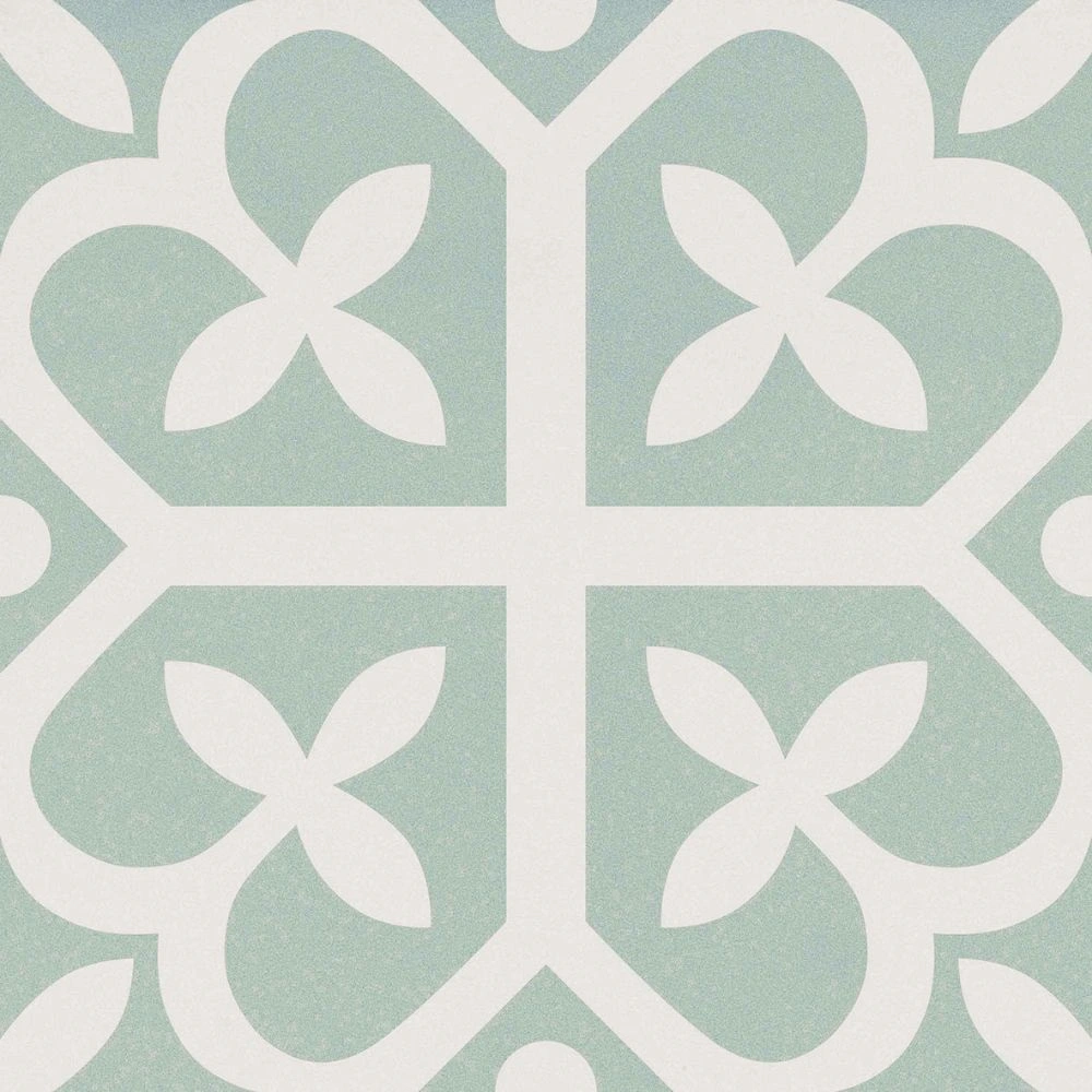 Orig Nordic A. Green 8X8 D4A1 Matte - porcelain tile Cement collection ...