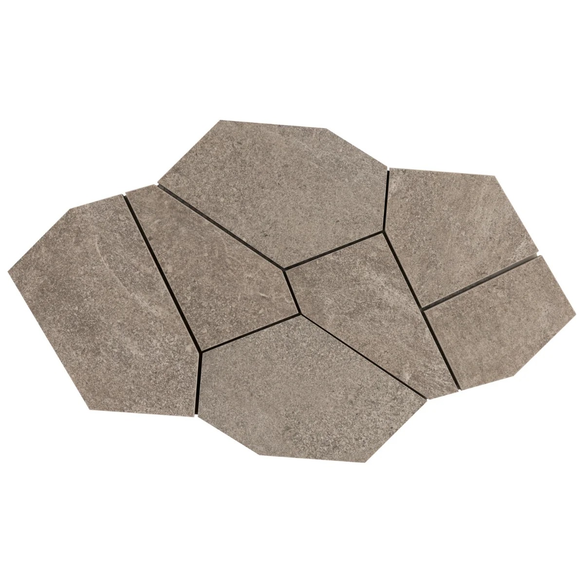 Motley Caramel Brown Organic Pattern Limestone Look Matte - porcelain ...