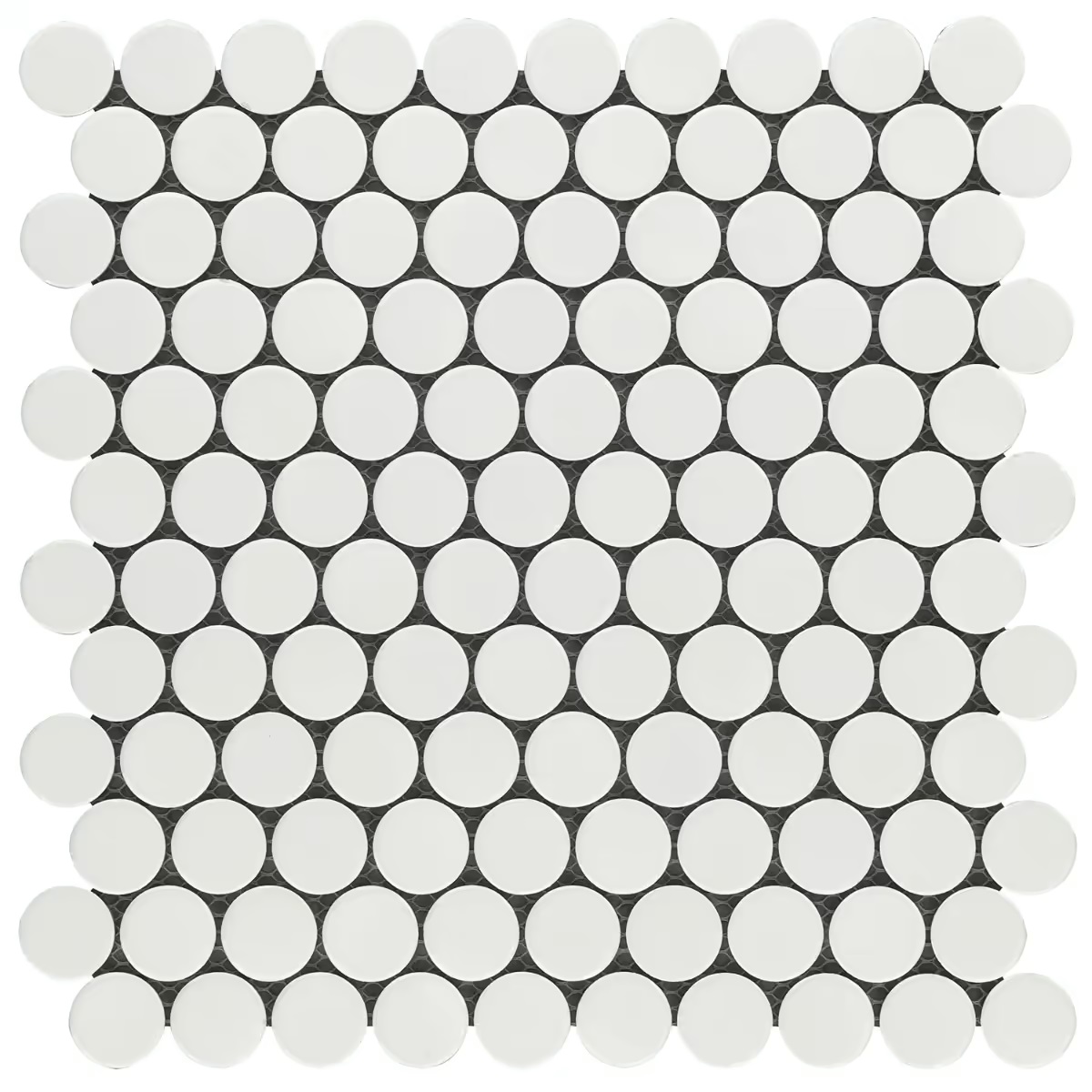 Where to buy Simple 2.0 White 1" Circles Polished Porcelain Mosaic ...