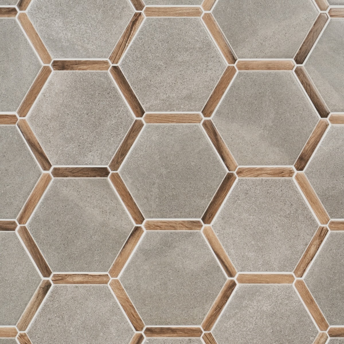 Where to buy Zemira Cemento Gray 9" Hexagon Matte Porcelain, Porcelain ...