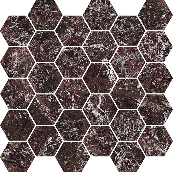 Ardelle Rosso Levanto 2" Hexagon - porcelain tile Ardelle collection by ...