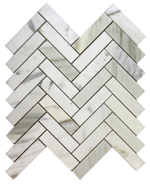 Calacatta Gold 1"x4" Herringbone - marble tile Calacatta Gold ...