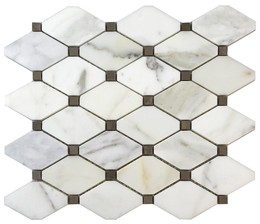 Where to buy Calacatta Gold Trapezoid Mosaic, Marble tile by Genrose ...