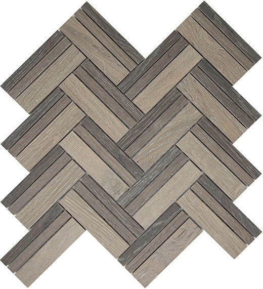 Catalan Woodchunk Herringbone Mosaic - porcelain tile Catalan ...