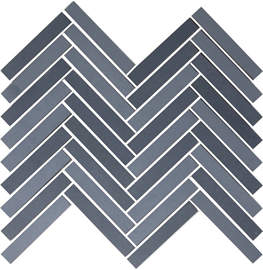 Where to buy Chroma River Blue 5/8"x4" Herringbone Mosaic, Porcelain ...
