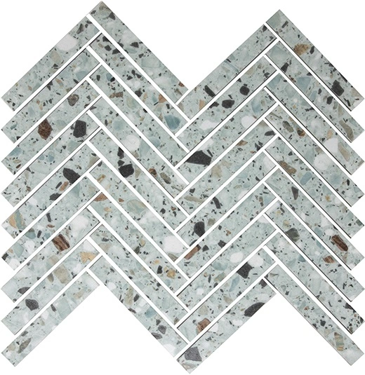 Melange Leaf 5/8"x4" Herringbone Mosaic - porcelain tile Melange ...