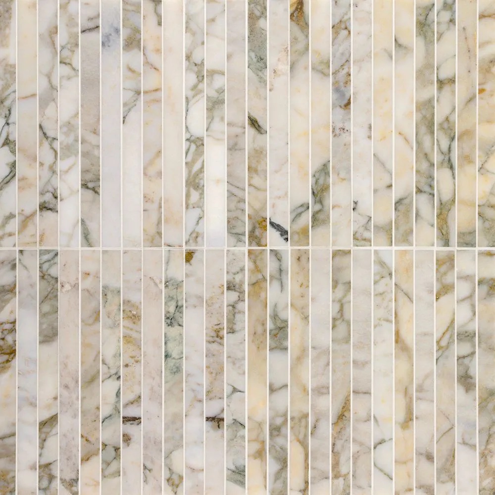 Proper Pillar Mosaic Calacatta Verde - marble tile Marmo Viaggio ...