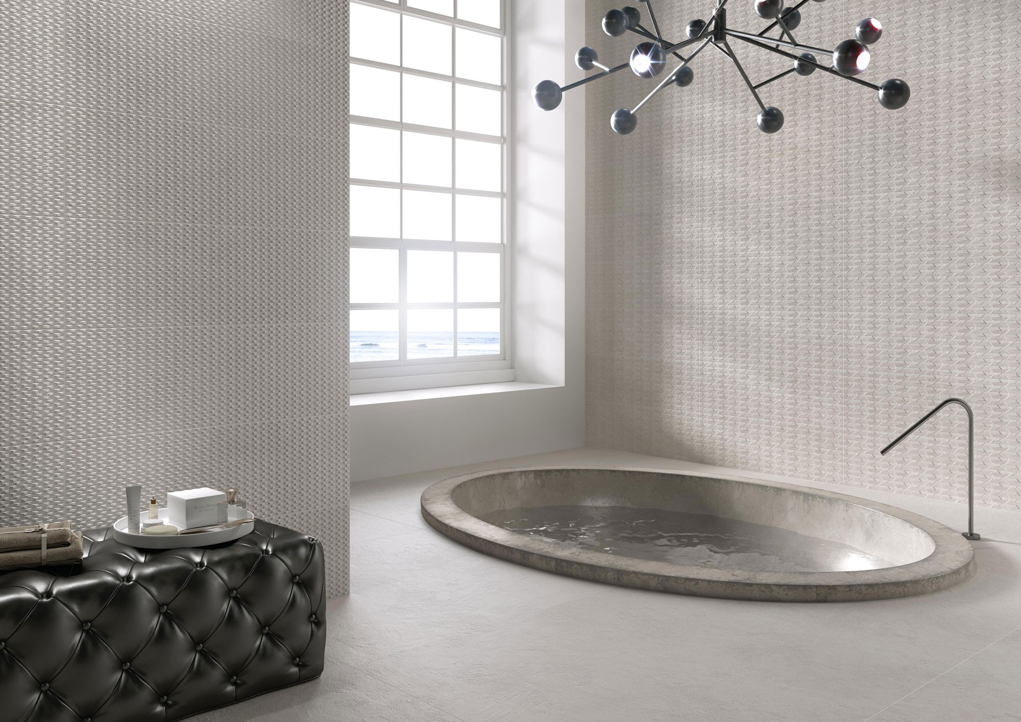 Palomastone Silver - ceramic tile PALOMASTONE WALL collection by TAU ...