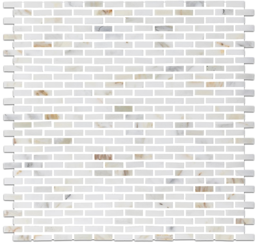 Calacatta Gold Micro Brick Mosaic - marble stone Micro Brick Mosaics ...