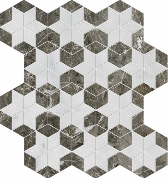 Avalon, Silver Drop Stars Mosaic - marble stone Avalon collection by ...
